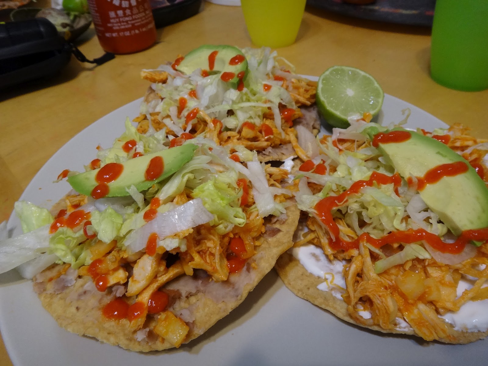 Tostadas de Tinga de Pollo